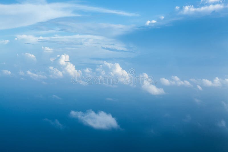Unpredictable Sea of Clouds of Different Shapes in the Sky Stock Image ...