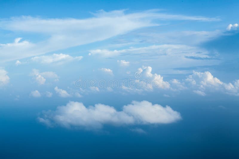 Unpredictable Sea of Clouds of Different Shapes in the Sky Stock Image ...