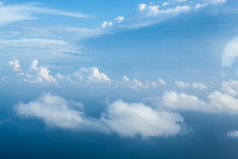 Unpredictable Sea of Clouds of Different Shapes in the Sky Stock Photo ...