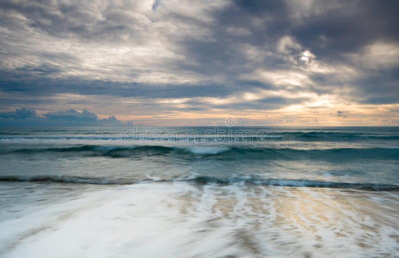 Sea and cloudy sky stock image. Image of ocean, seaside - 82063949