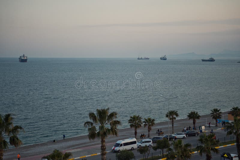 Sea View from the Height 8168. Editorial Stock Photo - Image of tourism ...