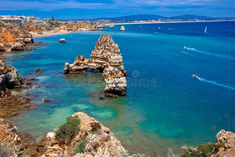Beautiful azure sea coast. stock image. Image of azure - 132699401