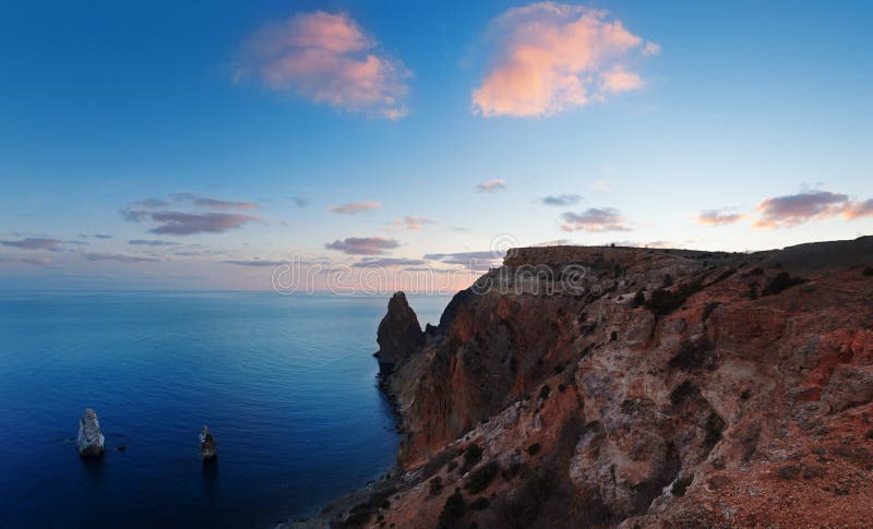 Sea coast stock image. Image of scene, evening, dusk - 30795559