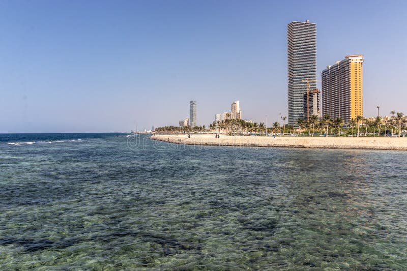Sea Coast in Jeddah, Saudi Arab Stock Image - Image of jeddah, corniche ...