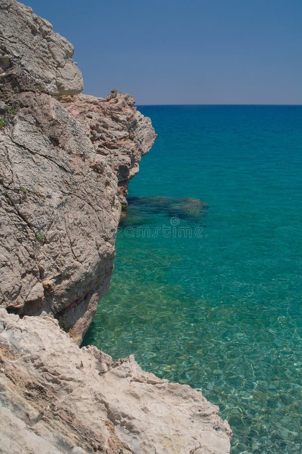 Sea coast,Turkey. stock photo. Image of romantic, cliff - 26355062