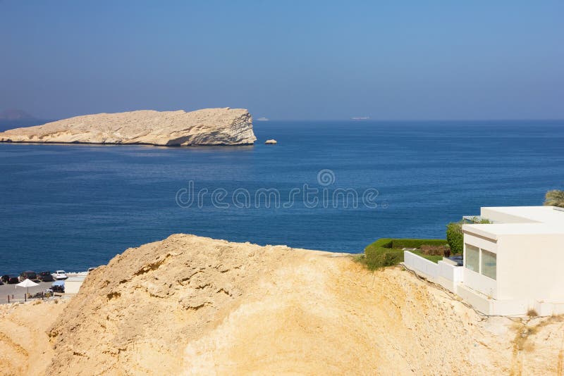Sea Coast View, Muscat, Oman Stock Photo - Image of ocean, arabian ...