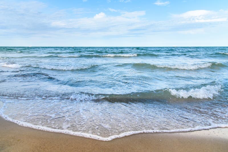 Sea coastline, sand beach. stock image. Image of scenic - 96350071