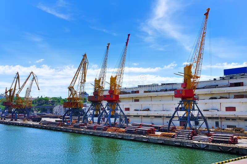 Sea commercial port stock image. Image of shipyard, technology - 24988351