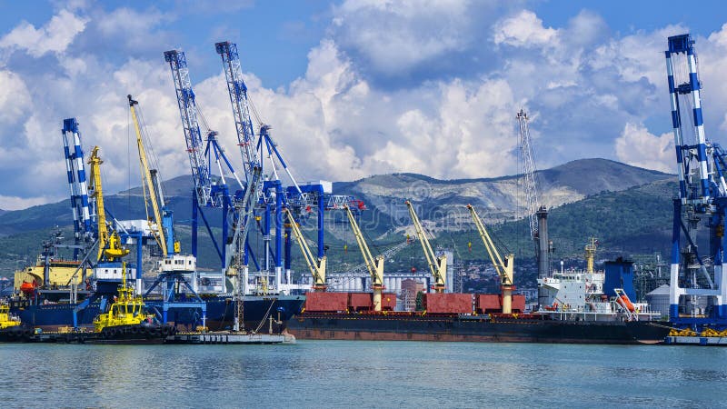 Sea Commercial Port on the Black Sea Stock Image - Image of trade, carrier: 254145797