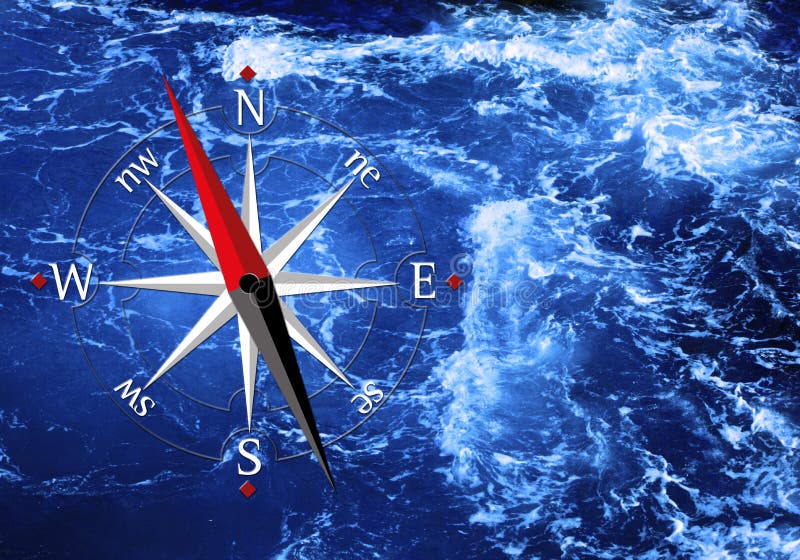 Sea and compass stock image. Image of discovery, navigate - 14675567