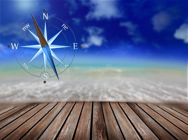 Sea and compass stock image. Image of discovery, navigate - 14675567