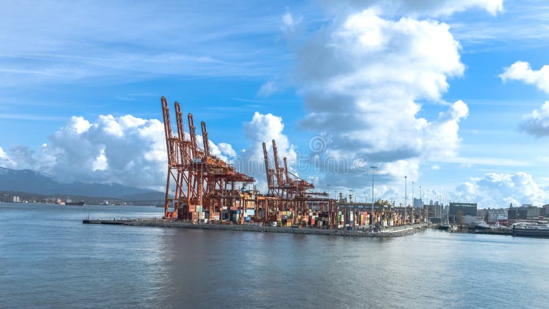 Sea Container terminal editorial image. Image of outdoor - 264941945