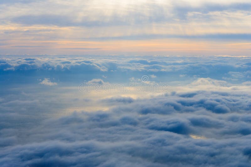 The Sea is Covered with Solid Clouds. Stock Photo - Image of vacation ...