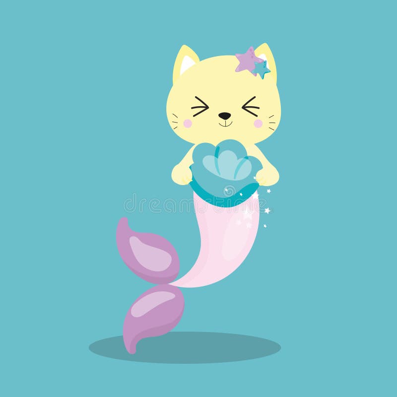 Sea creatures cat shell 01 stock vector. Illustration of shell - 197988349