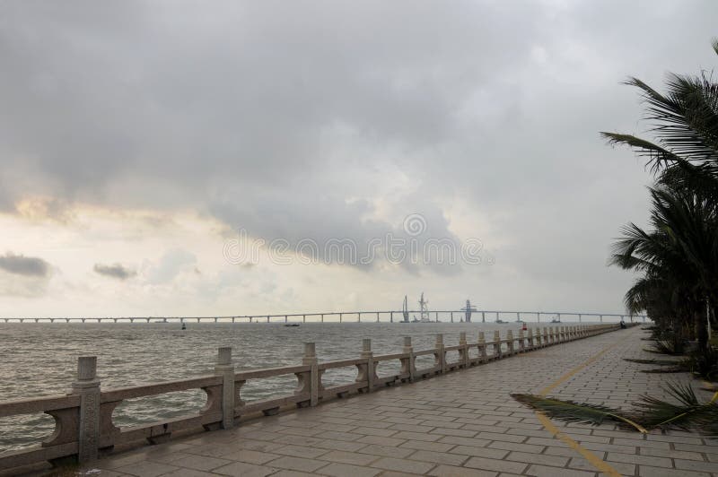 Sea Crossing Bridge editorial photography. Image of transportation ...