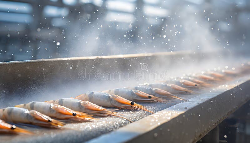 Sea Crustaceans Cooking Over Flames, with Vapour Ascending from a Hot ...