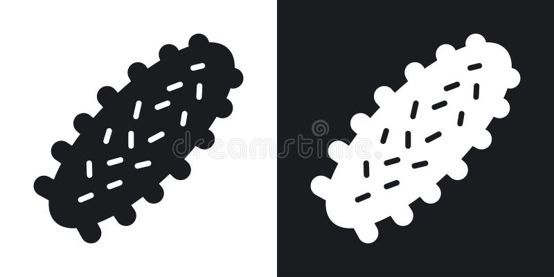Sea Cucumber Thin Line Vector Icon Set Stock Illustration ...