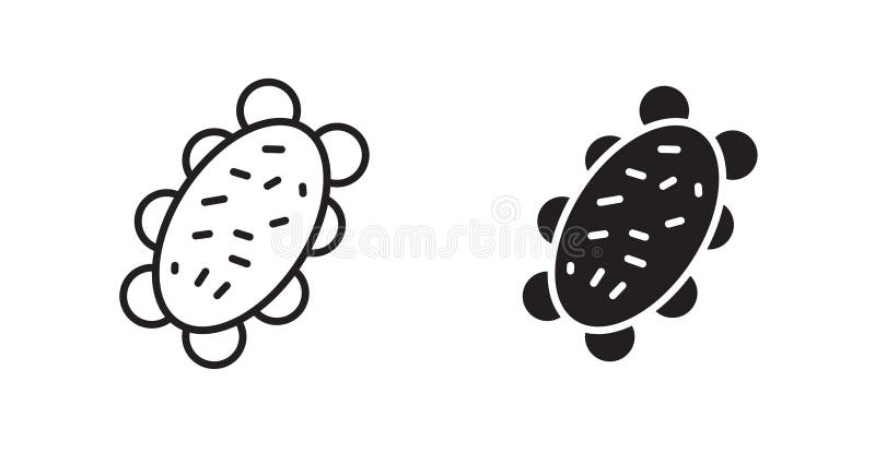 Sea Cucumber Thin Line Vector Icon Set Stock Illustration ...