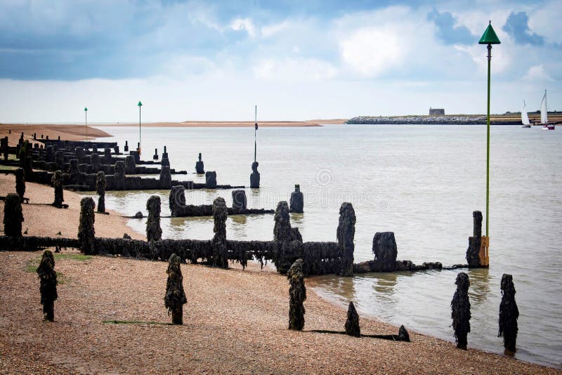 Sea Defence Tidal River Groynes Stock Photos - Free & Royalty-Free ...