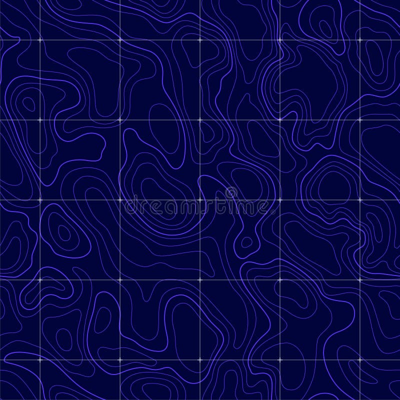 Sea Depth Abstract Topographic Map Contour in Lines Stock Vector ...