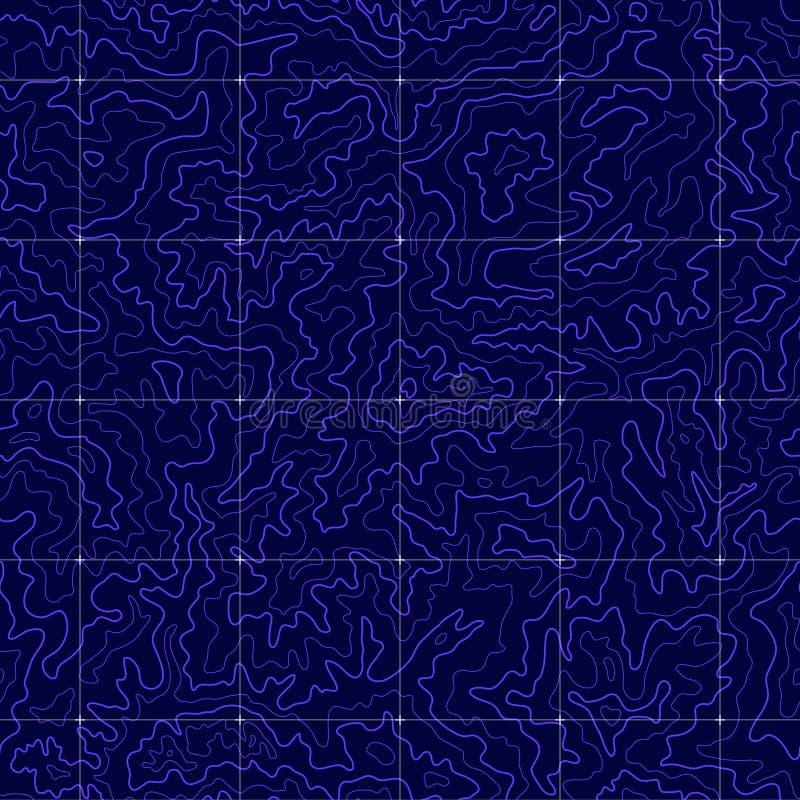 Sea Depth Topographic Tileable Map Seamless Pattern Background Stock ...