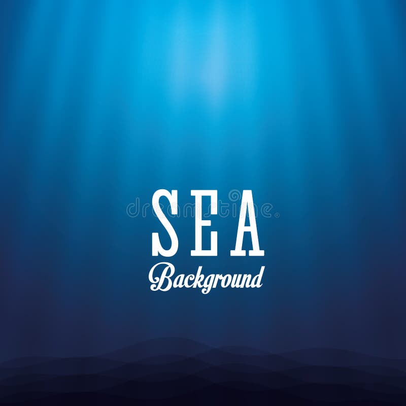 Sea Design. Blue Background. Colorful Illustration , Vector Stock ...