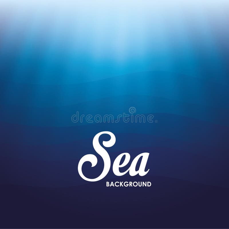 Sea Design. Blue Background. Colorful Illustration , Vector Stock ...