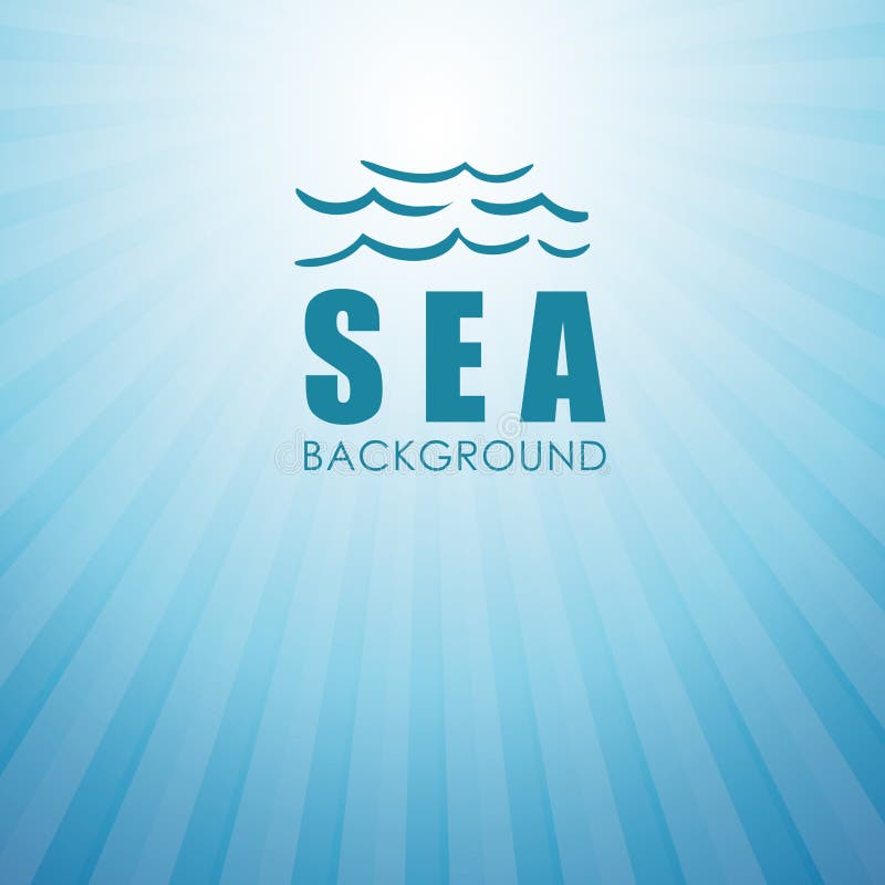 Sea Design. Blue Background. Colorful Illustration , Vector Stock ...