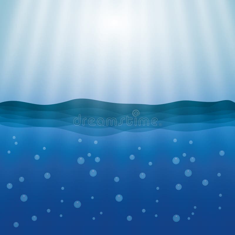 Sea Design. Blue Background. Colorful Illustration , Vector Stock ...
