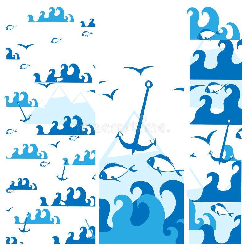 Sea design stock vector. Illustration of beach, cruise - 48618363