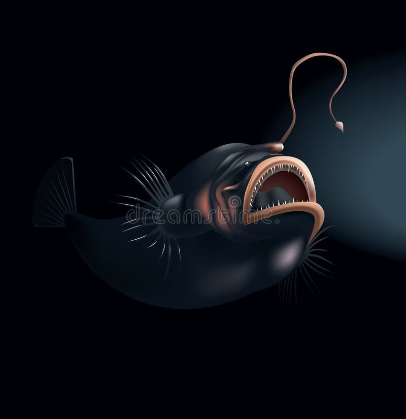 Sea devil stock vector. Illustration of light, luminous - 19221618