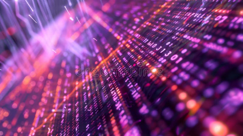 A Sea of Digital Data.AI Generated Image Stock Image - Image of ...