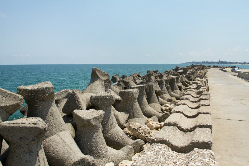 Sea dikes stock photo. Image of breakwater, wind, holland - 42762606