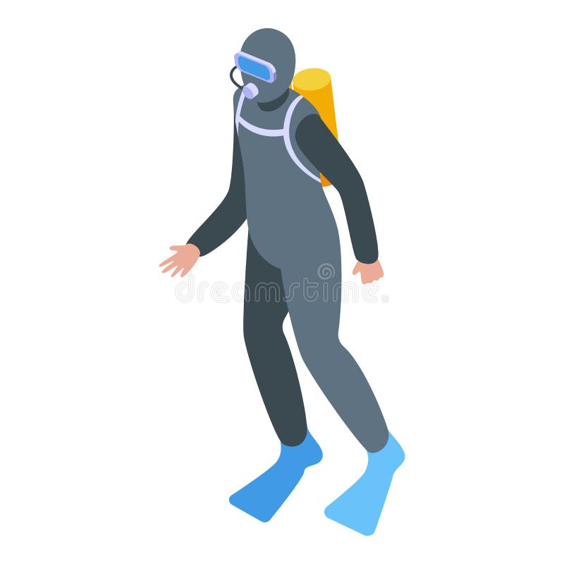 Sea Diver Icon Isometric Vector. Scuba Dive Stock Illustration ...