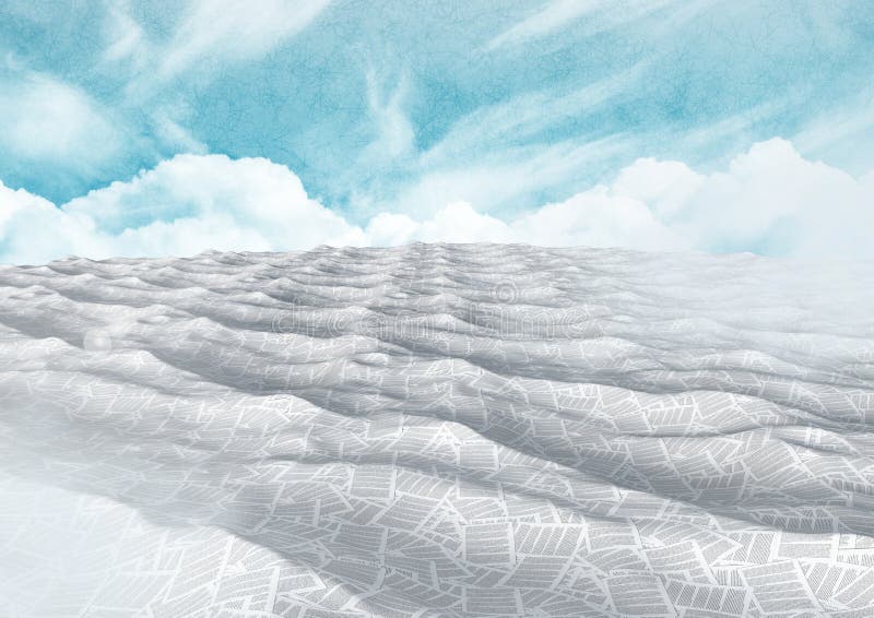 Sea of Documents Under Blue Sky Stock Image - Image of business ...