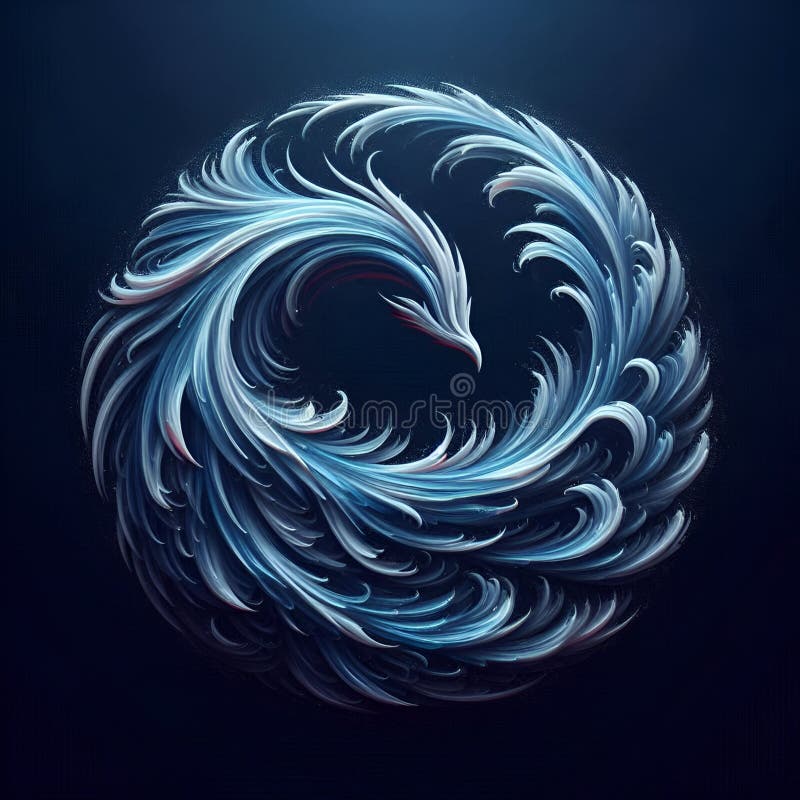 Sea Dragons: Waves Forming Legendary Creatures, Generative AI. Stock ...