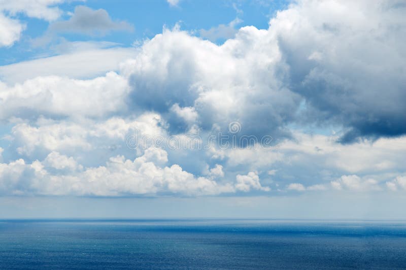 Sea and dramatic sky stock image. Image of summer, resort - 9343313