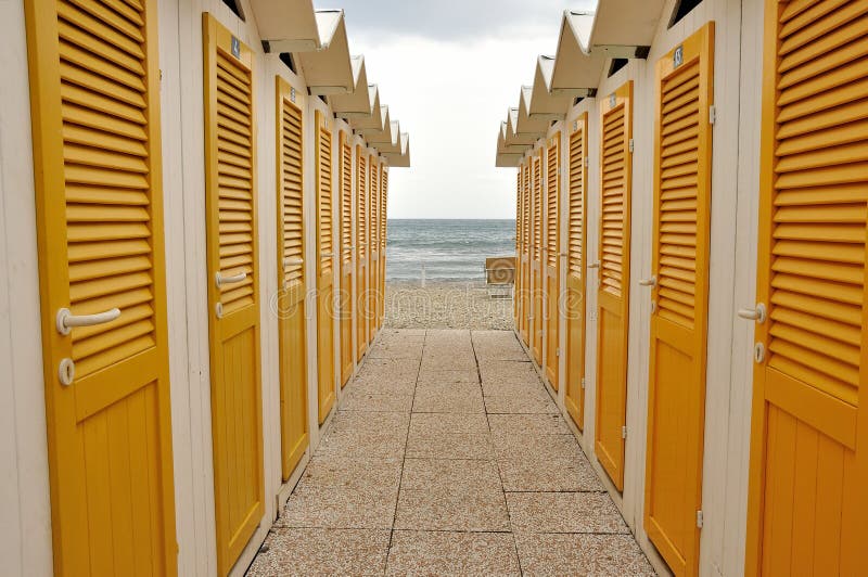 Sea dressing room stock image. Image of sand, dressing - 40709431