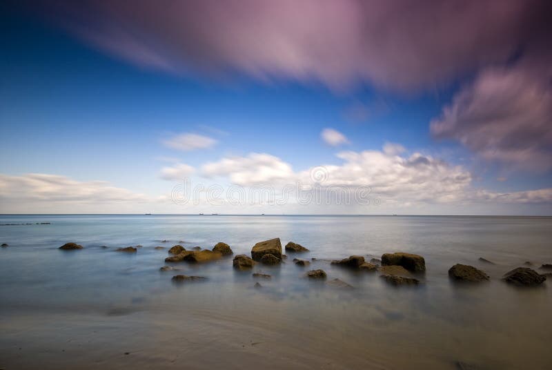 Dusk at beach stock image. Image of beach, baltic, landscape - 18209075