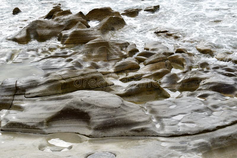 Sea eroded rocks stock image. Image of nature, holes - 91276563