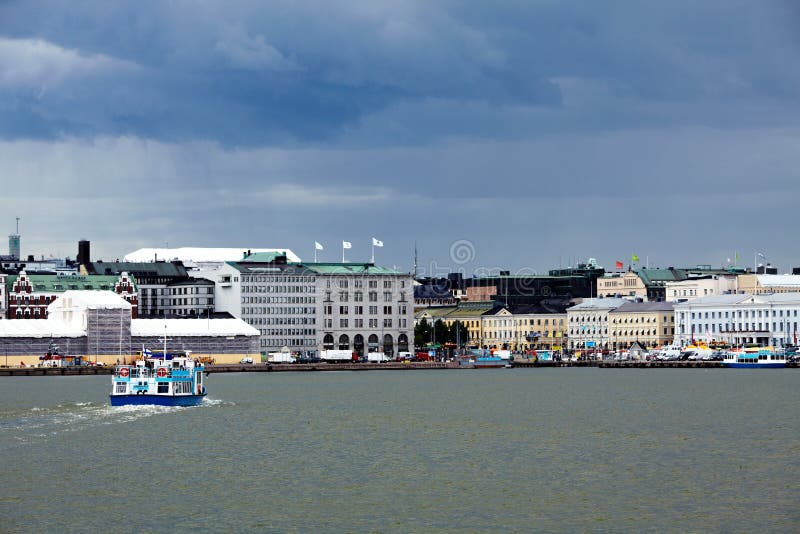 The sea facade of Helsinki editorial photography. Image of landscape ...