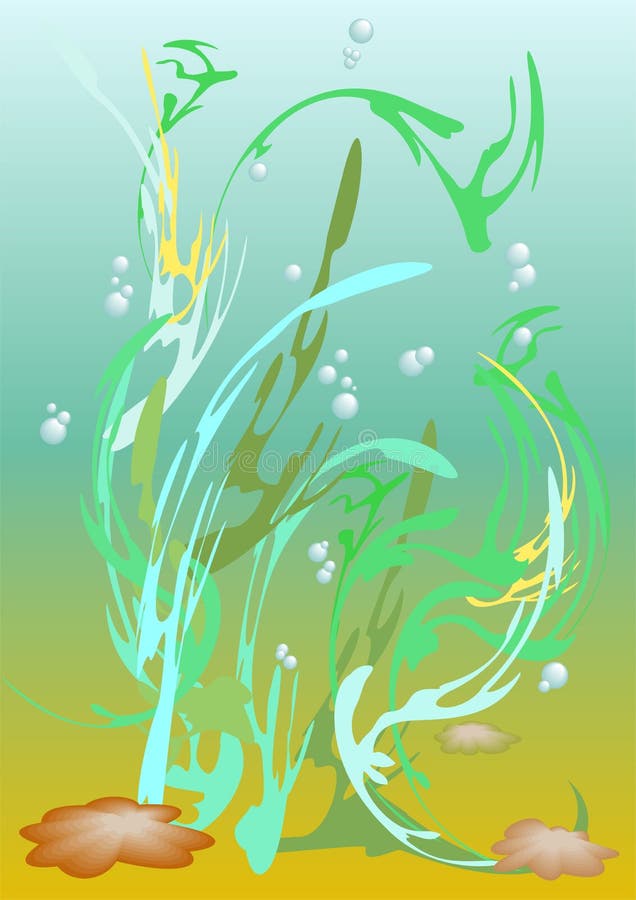 Sea fantasy stock vector. Illustration of shell, floral - 5285583