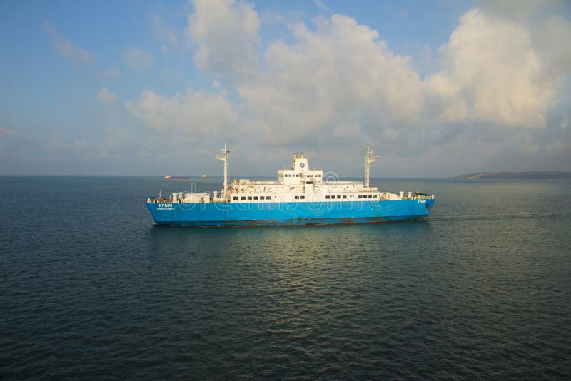 Sea ferry editorial photography. Image of cargo, south - 75058917