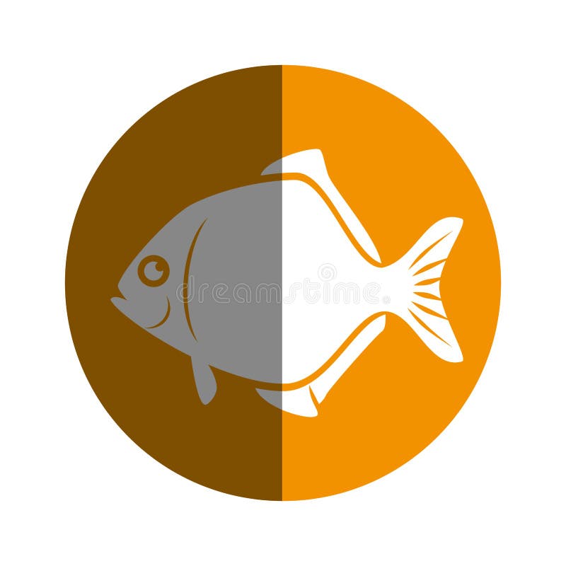 Sea fish emblem icon stock vector. Illustration of nature - 85455007