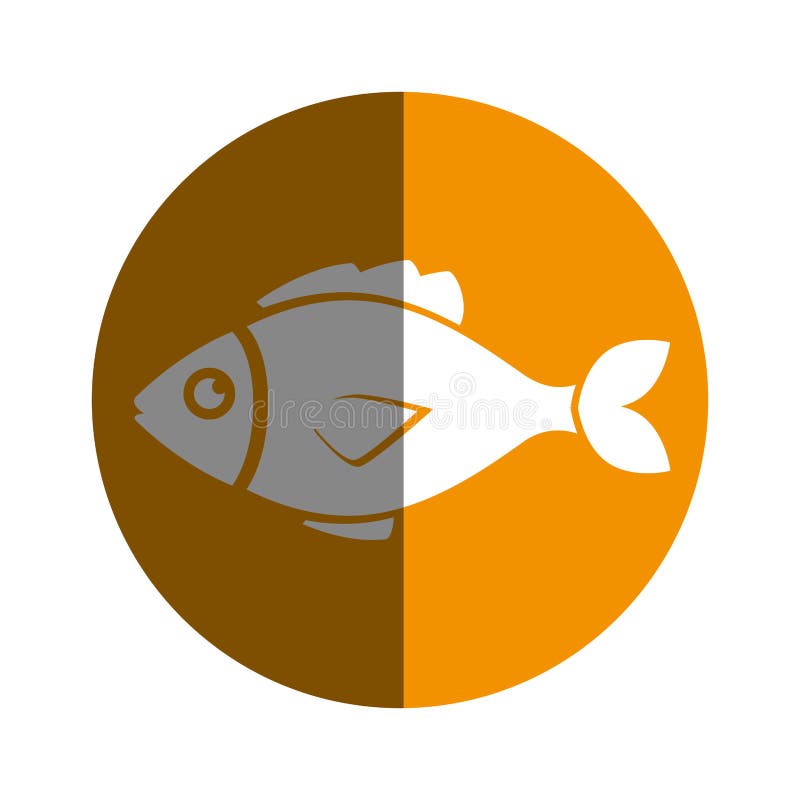 Sea fish emblem icon stock vector. Illustration of nature - 85455007