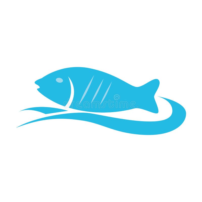 Sea fish emblem icon stock vector. Illustration of healthy - 85923306
