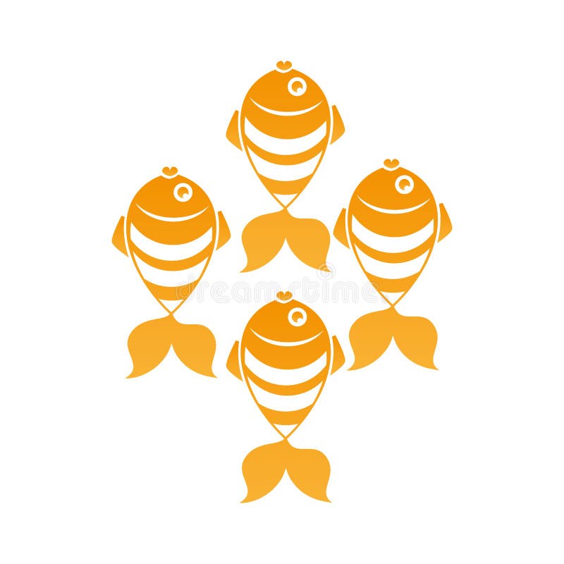 Sea fish emblem icon stock vector. Illustration of nature - 85455007