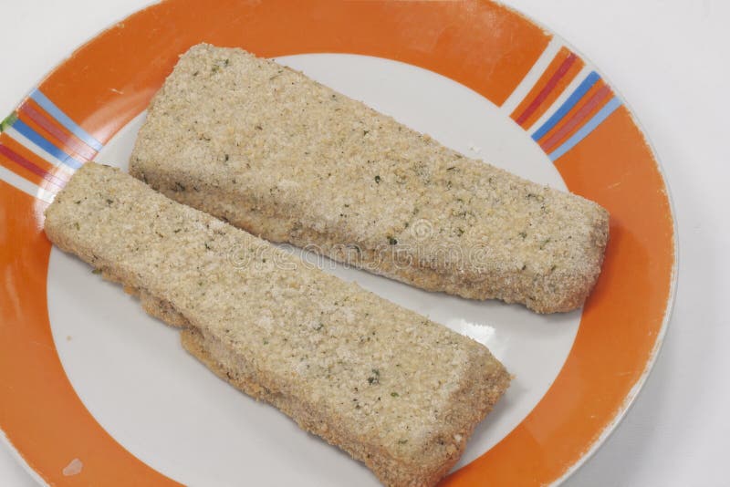 Sea Fish Frozen Gratinated Cod Stock Image - Image of feeding ...