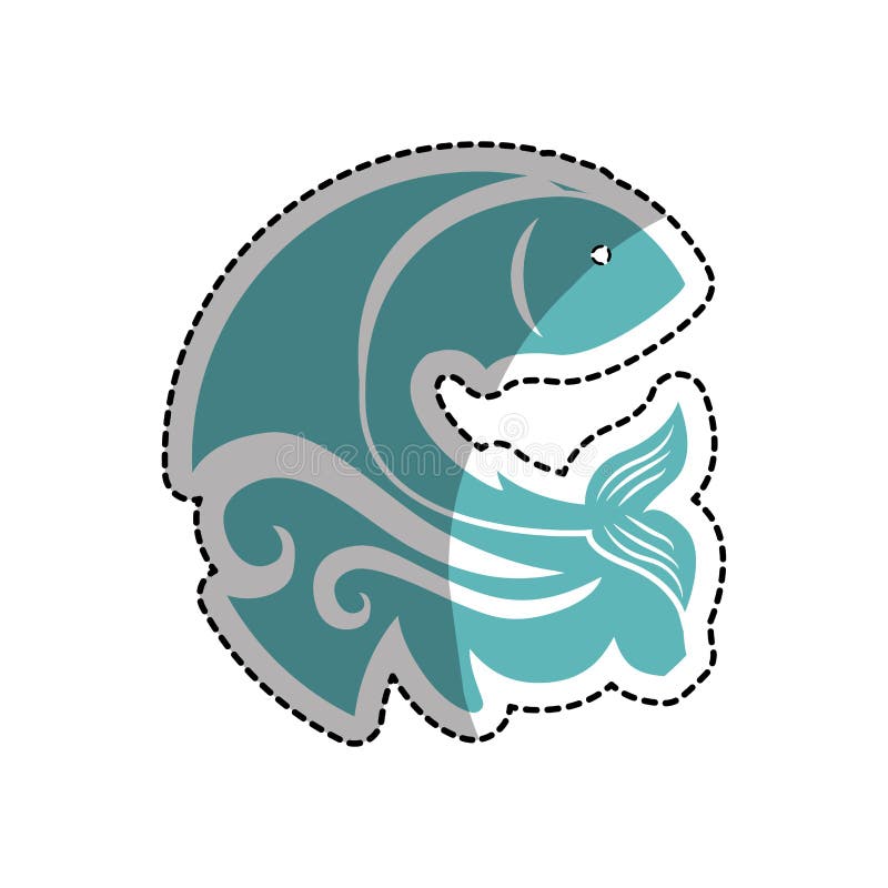 Sea fish icon stock vector. Illustration of ocean, caribbean - 83328410