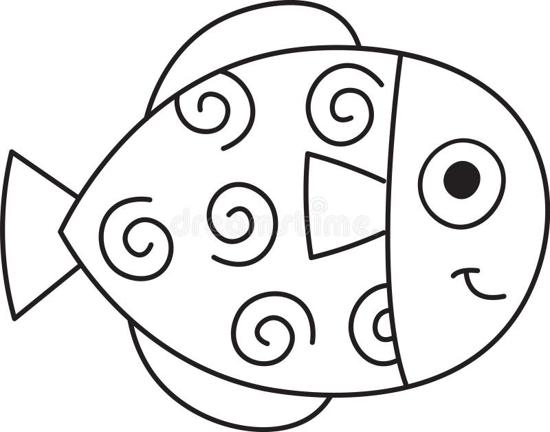 Sea Fish Outline stock illustration. Illustration of seafood - 318464110